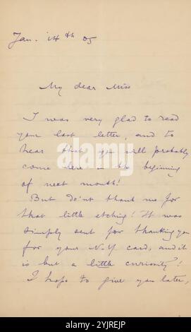 Letter to Elsie Maud Cownie, Philip Zilcken, 1905 letter Venice ink ...