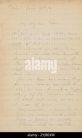 Letter to Elsie Maud Cownie, Philip Zilcken, 1905 letter The Hague ink ...