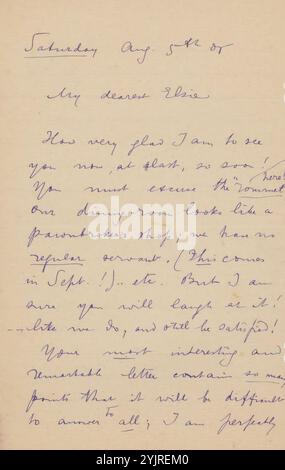 Letter to Elsie Maud Cownie, Philip Zilcken, 1906 letter Paris ink ...