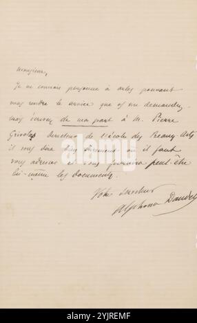 Letter to Philip Zilcken, writer: Alphonse Stengelin, Satigny, 6-Mar ...
