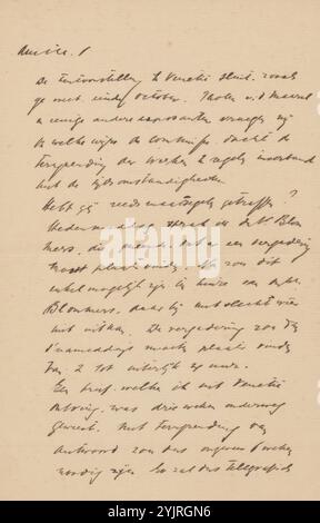 Letter to Philip Zilcken, Willem Bastiaan Tholen, 1885 letter Spank ...
