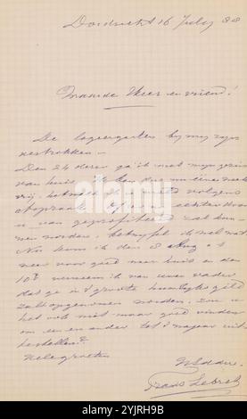 Letter to Jan Veth, writer: E. Lebret Giltay, Dordrecht, 26-Dec-1891 ...