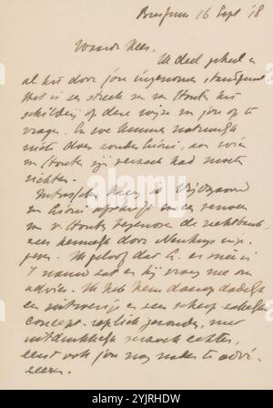 Letter to Cornelis Gerardus' t Hooft, Jan Veth, 1911 letter Bussum ...