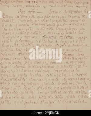 Letter to Andries Bonger, Émile Bernard, 1893 letter paper. ink writing ...