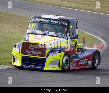 Ryan Smith in his Daimler Freightliner leads David Jenkins through ...