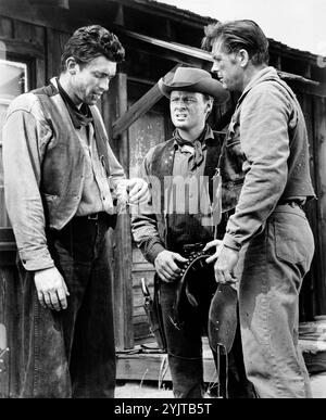 John Clarke, James Brown, on-set of the western film, "Gun Street ...