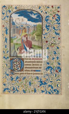 Book of Hours, Initial 'D' with dove of the Holy Spirit, This Book of ...