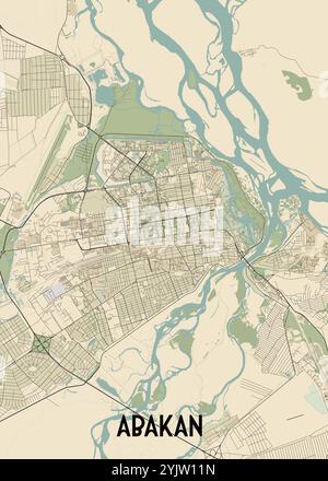 Map of Abakan The region of Russia Stock Vector Image & Art - Alamy