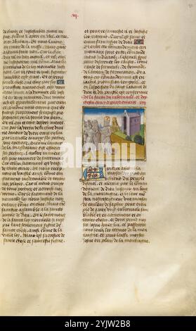 The Ark of the Covenant. Illuminated manuscript miniature from the 15th ...