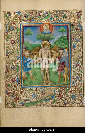 The Martyrdom of Saint Sebastian; Book of Hours, about 1430-1440 Stock ...