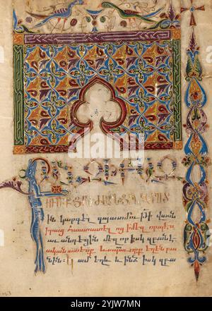 Decorated Incipit Page; Mesrop of Khizan, Armenian, active 1605 - 1651 ...