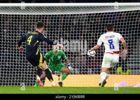 Scotland's Scott McTominay attempts a shot on goal during the World Cup ...