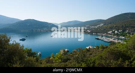 Beautiful Torba bay. A quiet tourist beach on the Bodrum peninsula ...