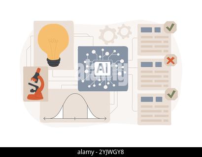 AI-Enhanced Hypothesis Testing abstract concept vector illustration ...