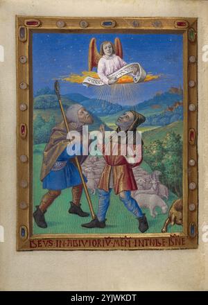 Book of Hours, Annunciation to the Shepherds, This Book of Hours was ...