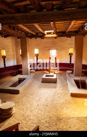 The Great Kiva, a reconstruction, Aztec Ruins National Monument, New ...