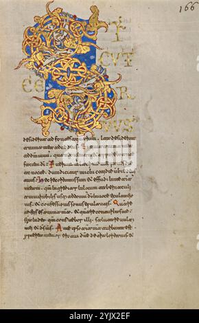 Decorated Initial O, Inhabited Initial E, Montecassino, Italy, 1153 ...