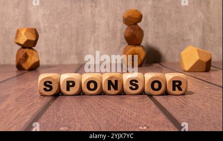 SPONSOR text written on green dash stamp sign Stock Photo - Alamy