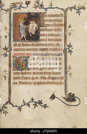 Initial D: The Harrowing of Hell; Bute Psalter, text and illumination ...
