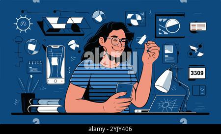 Designer Life Concept Illustration Stock Vector Image & Art - Alamy
