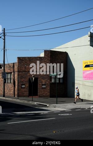 small brick house against blue sky Stock Photo - Alamy