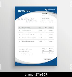 Professional business invoice template and price receipt vector ...