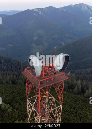 man in hammock on watchtower in a mountains Stock Photo - Alamy