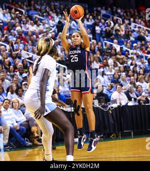 UConn forward Ice Brady (25) in the first half of an NCAA college ...