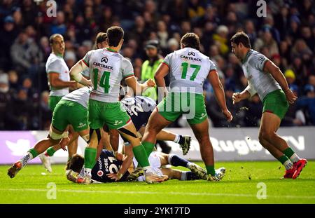 Scotland's Jamie Dobie scores his sides fourth try of the game during ...