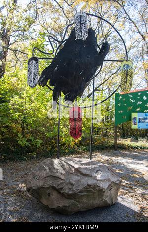 Chief Seattle monument at Point Pelee National Park visitor centre in ...