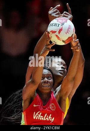 England’s Funmi Fadoju in action during the Vitality Netball ...
