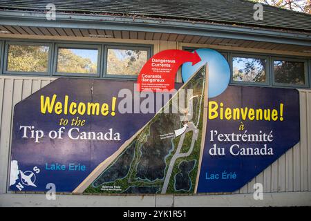 Welcome to the Tip of Canada sign at Point Pelee National Park in ...