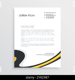 clean modern business letterhead template design Stock Vector Image ...