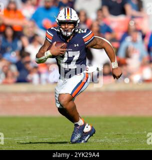 Auburn running back Jarquez Hunter (RB12) poses for a portrait at the ...
