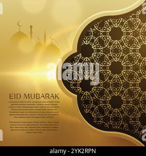 awesome eid festival background with islamic pattern design Stock ...