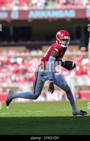 Arkansas quarterback Taylen Green (10) calls a play against Arkansas ...