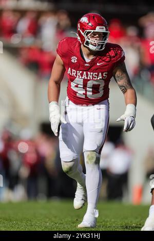 Arkansas defensive lineman Landon Jackson (DL52) poses for a portrait ...