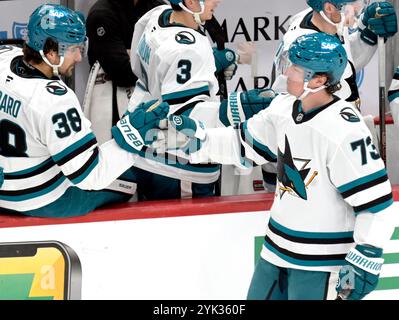 San Jose Sharks defenseman Mario Ferraro (38) against the Minnesota ...
