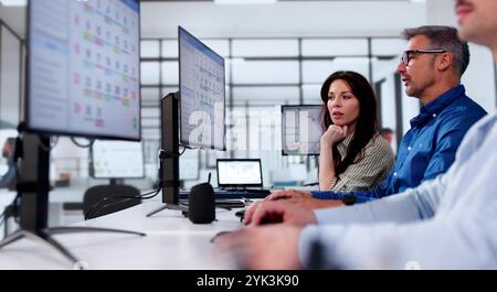 Calendar Schedule Planning Using Gantt Chart On Computer Stock Photo ...