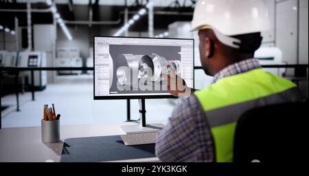Engineer Using 3D CAD Software On PC Stock Photo - Alamy
