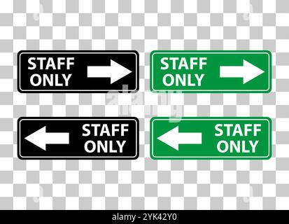 Set of Only staff icon, danger zone symbol, safety entry person sign ...