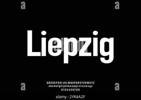 Modern geometric sans serif alphabet display font vector for branding design Stock Vector Image ...