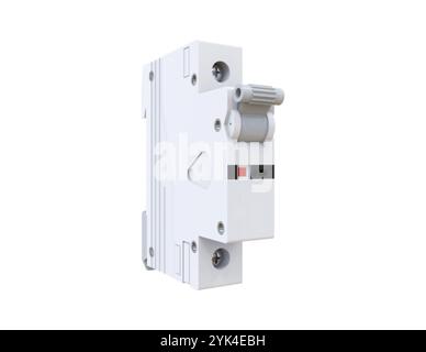 MCB Miniature Circuit Breakers Isolated on White Background Stock Photo ...