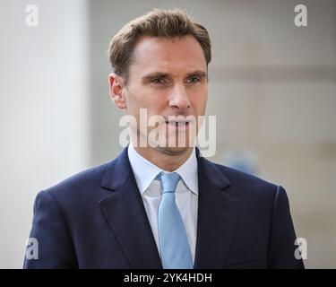 Shadow home secretary Chris Philp arrives at BBC Broadcasting House in ...