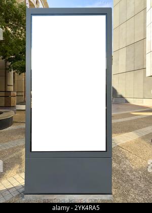 Blank empty billboard mockup template for advertising over a highway in ...