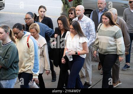Allyson Phillips, mother of Laken Riley, arrives for an event where U.S ...