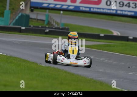 A replica of Lewis Hamilton's 1996 championship winning cadet go-kart ...