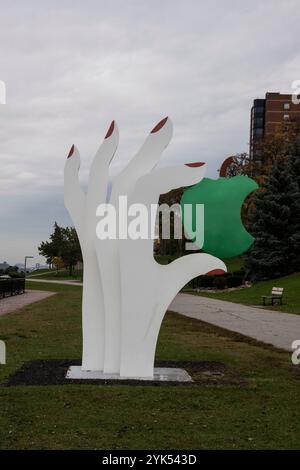 Eve's Apple sculpture at Windsor Sculpture Garden park in Windsor ...
