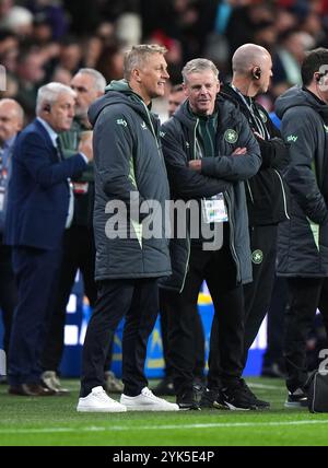 Republic of Ireland head coach Heimir Hallgrimsson (centre) celebrates ...