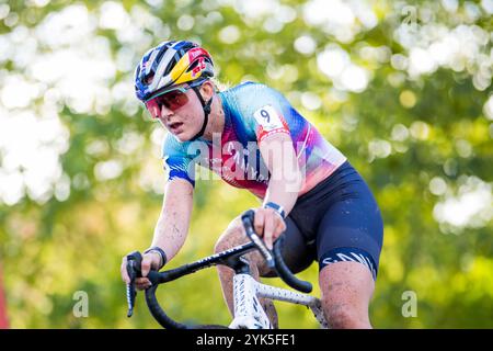 British Zoe Backstedt pictured in action during the women's elite race ...